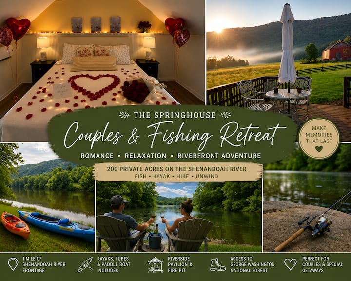 The Springhouse | Couples & Fishing Retreat - Strasburg, VA
