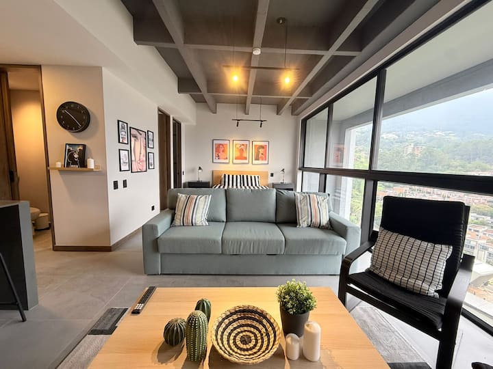 Industrial Loft P26 * Panoramic Views * Rooftop - Medellín