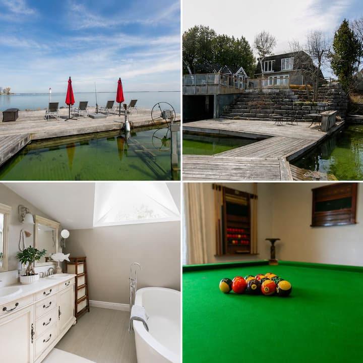 3br Lakefront Retreat With Dock, Canoe & Huge Deck - Georgina