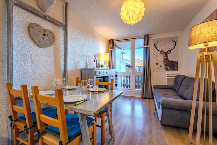 Slope Side Studio With Balcony & Views - Val Thorens