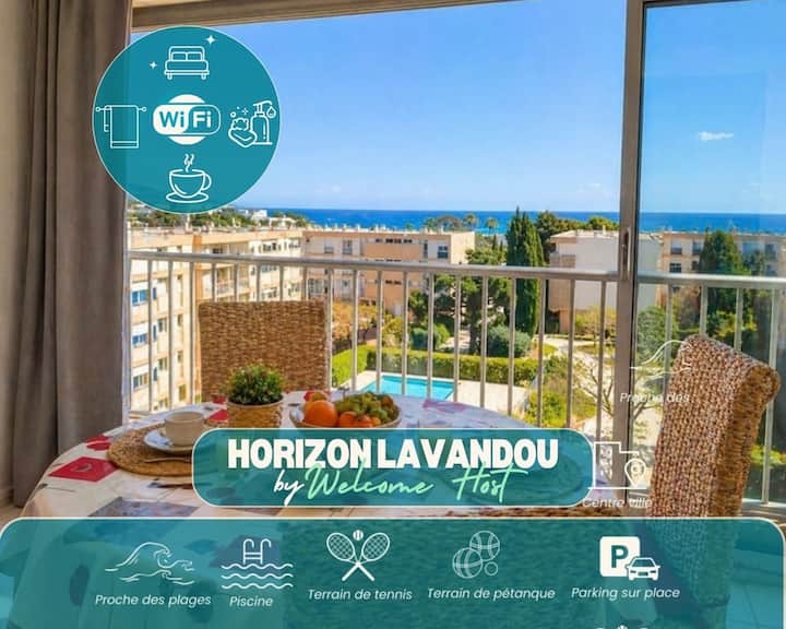 Horizon Lavandou, Vue Mer, Piscine & Tennis - La Favière