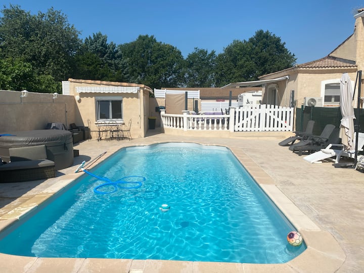 Villa 10 Couchages Clim Piscine Au Calme - Anduze