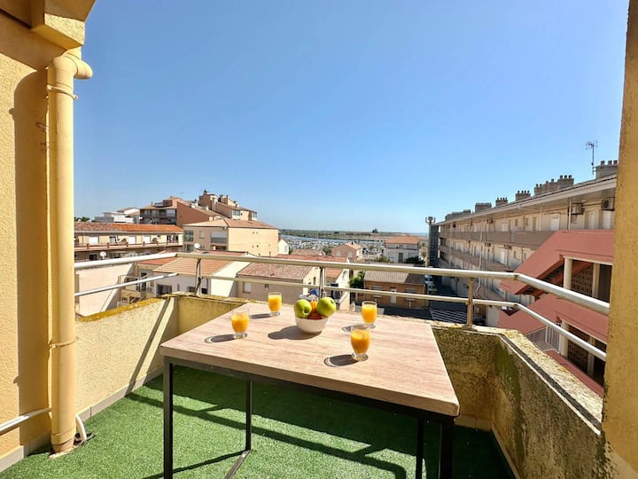Appartement T3 Climatisé à Deux Pas De La Plage Et - Valras-Plage
