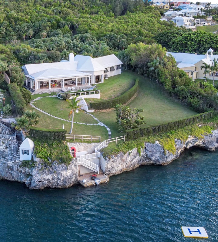 Sound Winds | 1920s Estate·tennis · Dock · Sunset - Bermuda