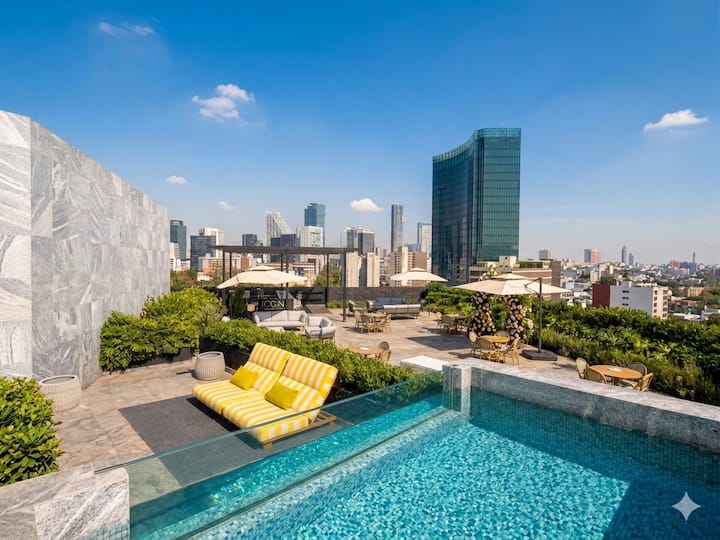 Designer Loft In Roma Norte W/ Rooftop Pool & Gym - Mexiko