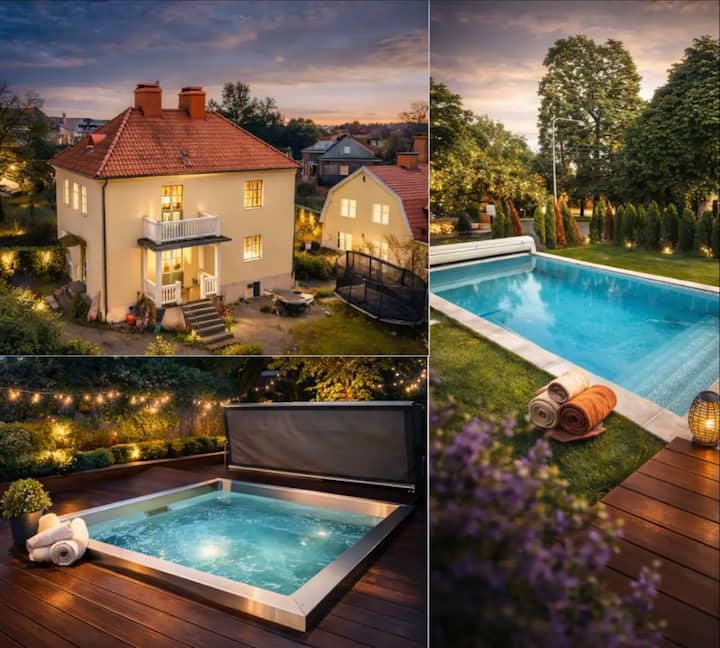 Grand Historical Villa | 12 Beds | Spa & Garden - Solna