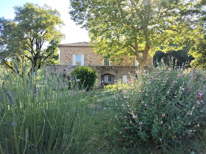 Belle Maison Pierre 10 Pers, Piscine, Tennis Privé - Albas