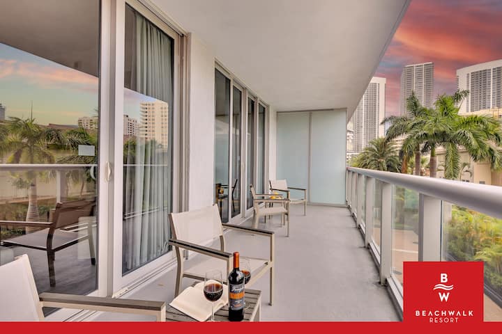 Bright 1br  Waterway View & Resort Lifestyle - Hallandale Beach