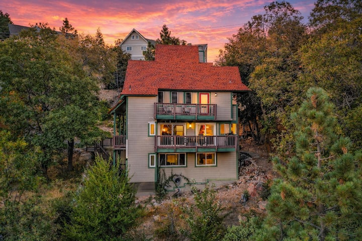 Game Room • Deck Views • Mountain View | Nadelhorn - Lake Arrowhead, CA
