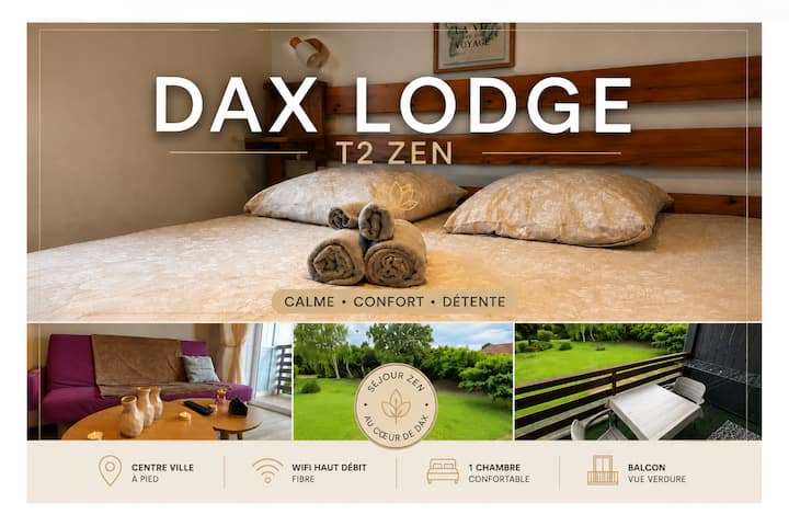 Dax Lodge T2 Zen 
Proche Du Centre Ville - Saint-Paul-lès-Dax