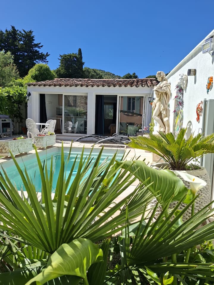 Studio Mazet Piscine Privée, Terrasse Et Jardin - Plan-de-la-Tour