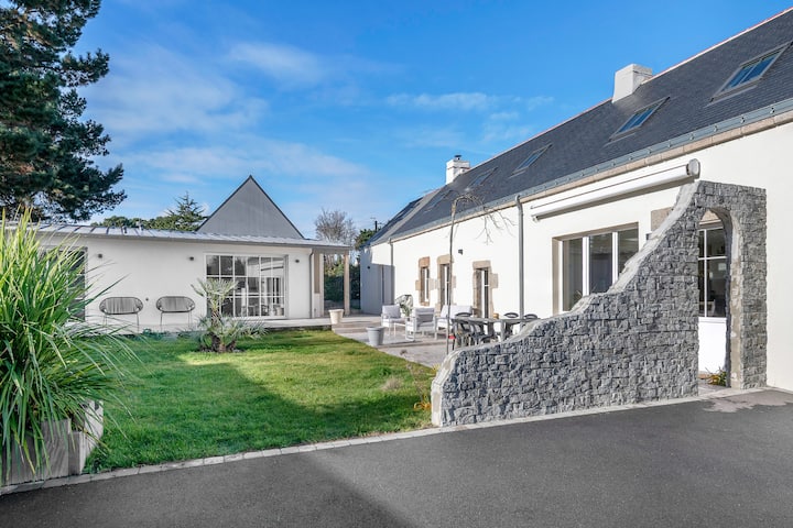 4 Chambres, 4 Sdb, 4 Tv, Filet Suspendu,spa, Sauna - Guérande