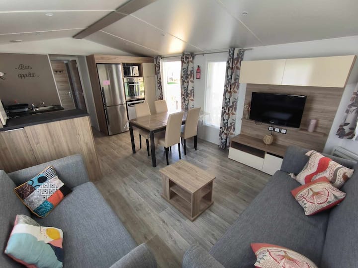 Mobil-home Tout Confort Et Terrasse Semi-couverte - Litteau