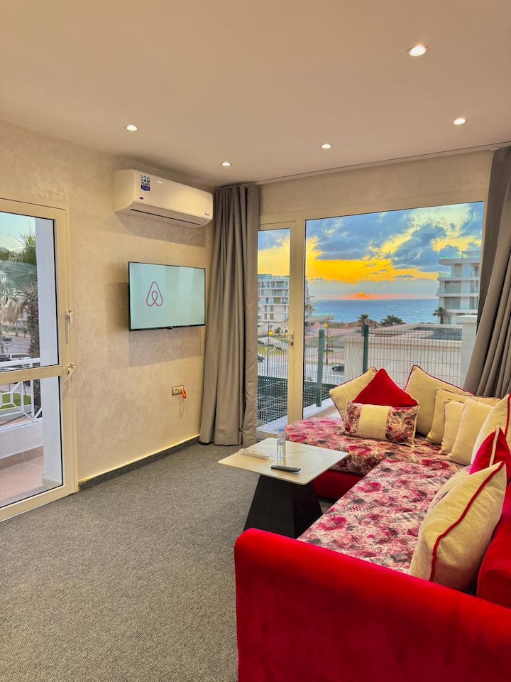 Superbe  Appartement Vue Mer Avec Terrasse & Wifi - Rabat