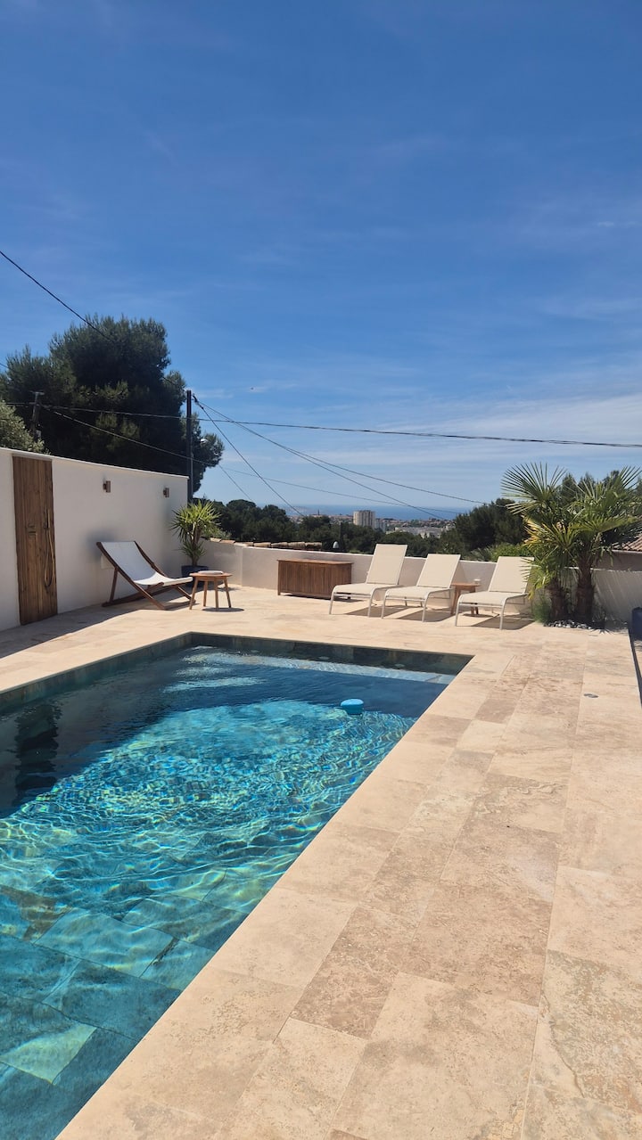 Cosy 30 M² Vue Mer, Jardin Et Piscine à Marseille - 馬賽