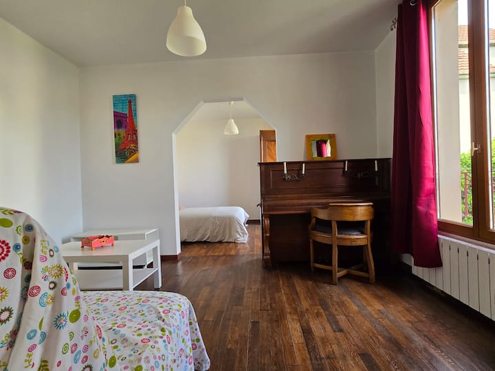 Grande Chambre Sur Jardin Près Paris Et Athletica - Courbevoie