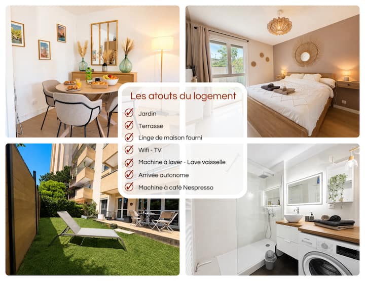 * Jardin Vauban * Entrée Autonome - Linge Fourni - Aéroport de Toulouse-Blagnac (TLS)