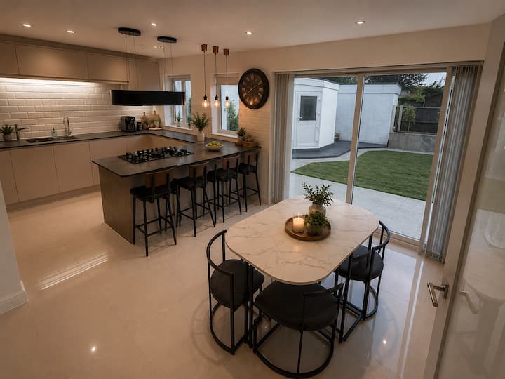 Stylish 4br House + Annex - 2.5 Bath - Sleeps 10 - Leicester