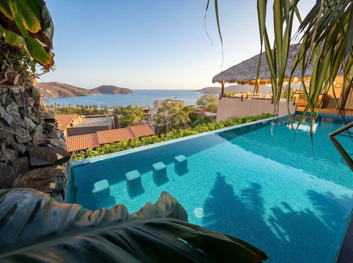 Adults Only : Luxe 3br La Ropa Oasis W/ Ocean View - Zihuatanejo