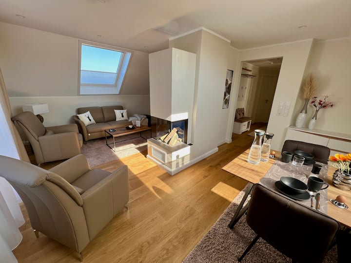 Modern Harz Apartment With Fireplace & Terrace - Wieda