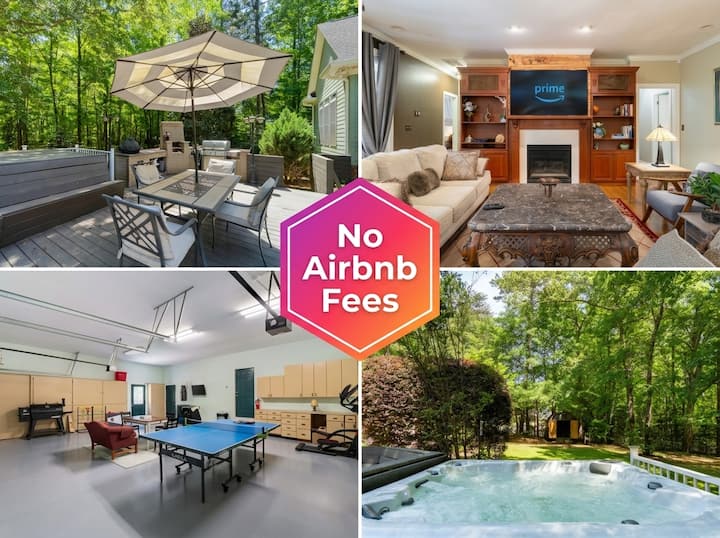 ‼️4br House Near Lake - Hot Tub, Arcade & Fire Pit - Lake Norman State Park, Troutman