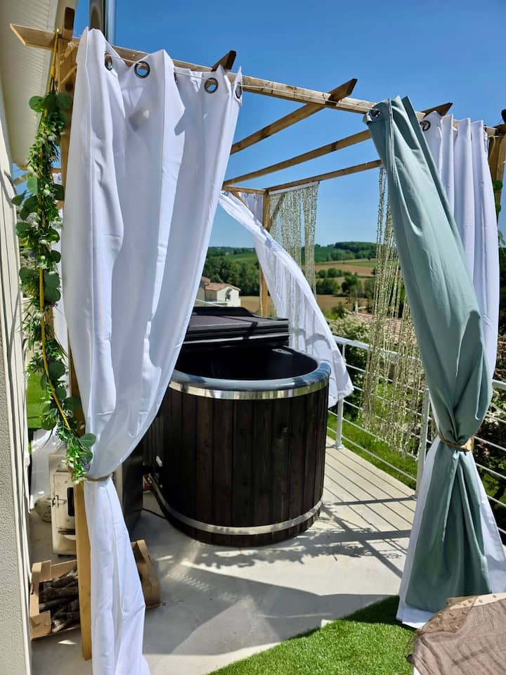 Cocon Moderne Avec Bain Nordique - Monclar-de-Quercy