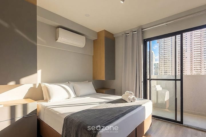 Modern Studio With Balcony Moe0406 - Santo Amaro