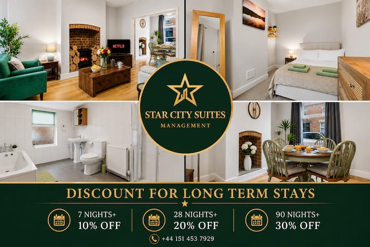 2br Home Discount For Contractors/ Long Term Stays - Chester, UK