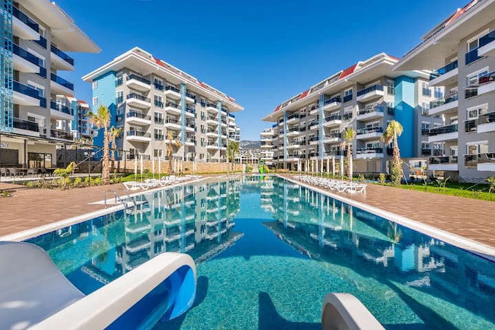 Premium Deniz Ve Havuz Manzaralı Dubleks Daire - Mahmutlar