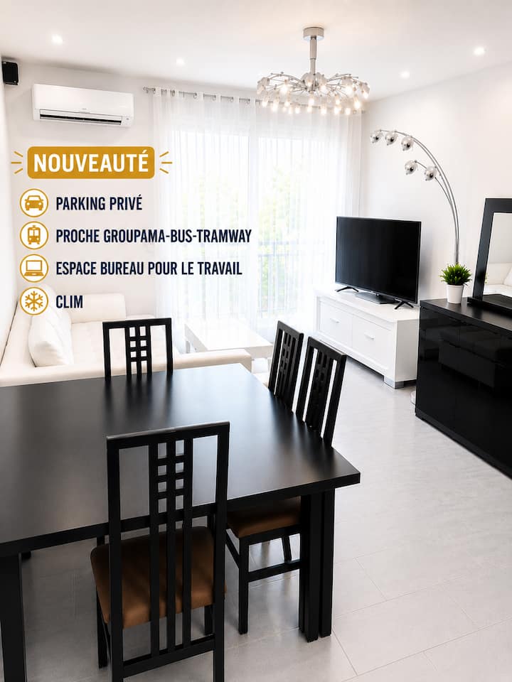 Appart 75m2 Proche Groupama Stadium- Ldlc- Eurexpo - Meyzieu