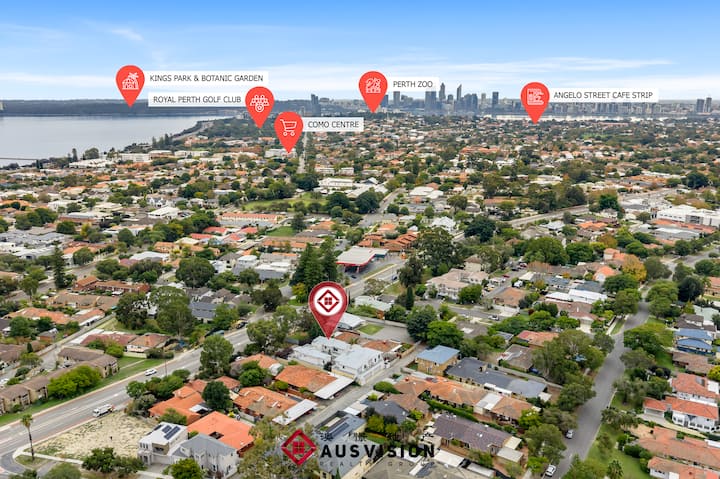 Modern Como 5-star Stay-swan River, Cbd, Perth Zoo - South Perth