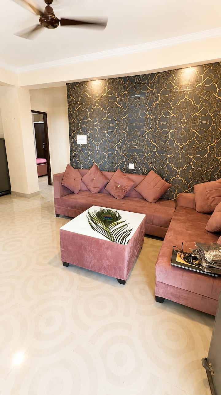 Elegant 2bhk Pink Apartment Behind Prem Mandir - Vrindavan