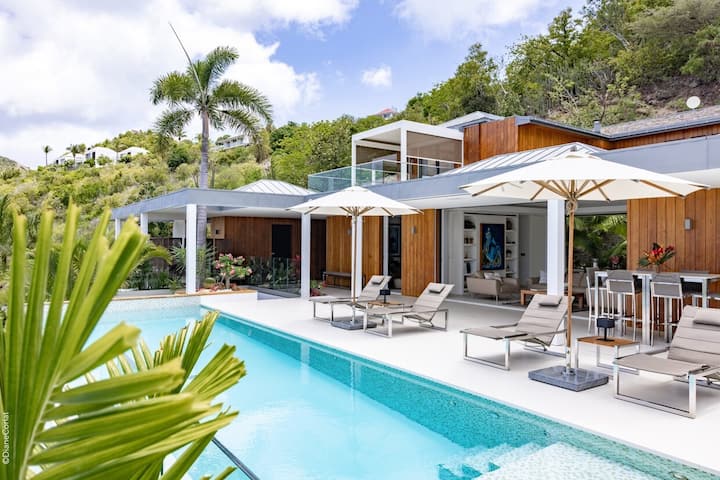 Villa Lao: Panoramic Sunset Retreat Above Corossol - Saint-Barthélemy