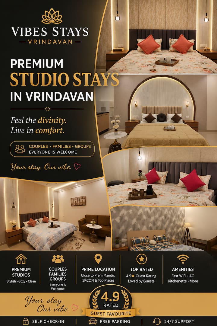 Multiple Studios | Best For Group Stay - Vrindavan