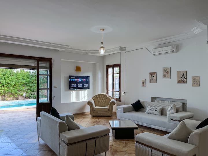 Villa Spacieuse Privée Avec Piscine Et Jardin - 튀니지