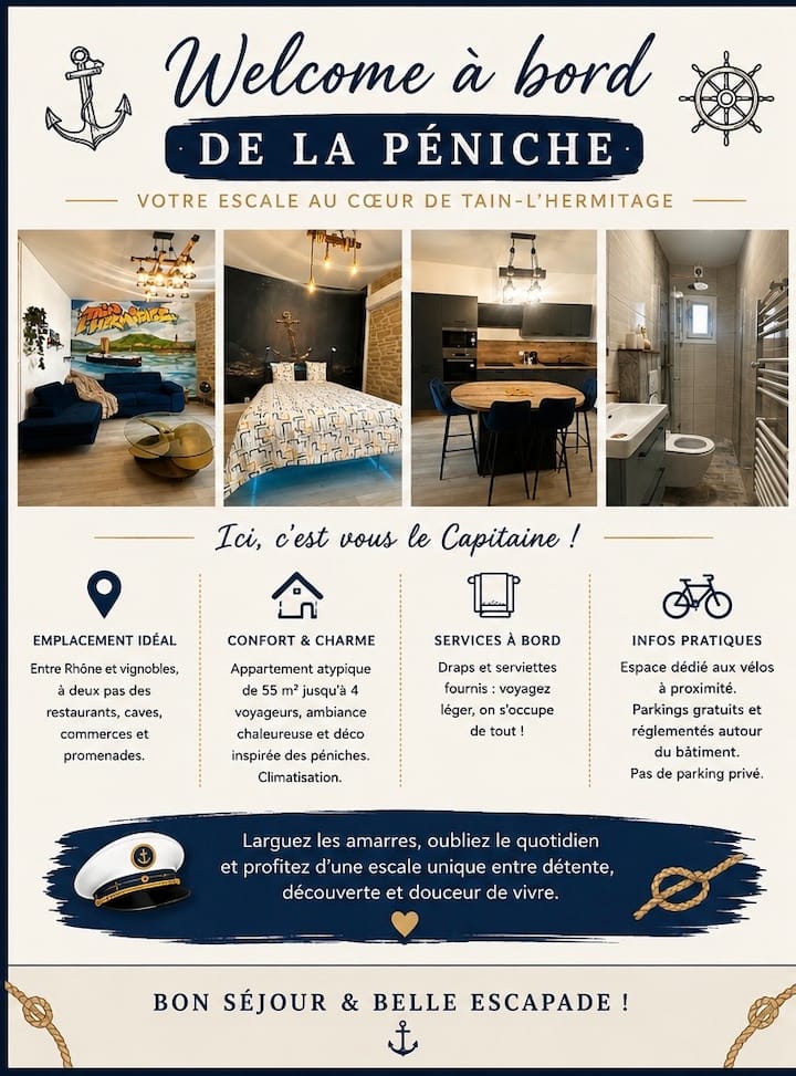 Bienvenue à Bord De « La Péniche » - Tain-l'Hermitage