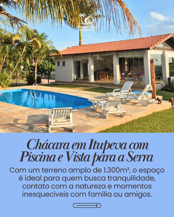 Chácara Em Itupeva Com Piscina E Vista Para Serra - Vinhedo