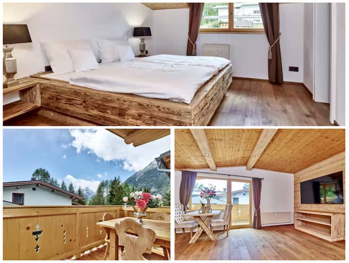 Luxus Apartment Gaistal Mit Balkon & Bergblick - Leutasch