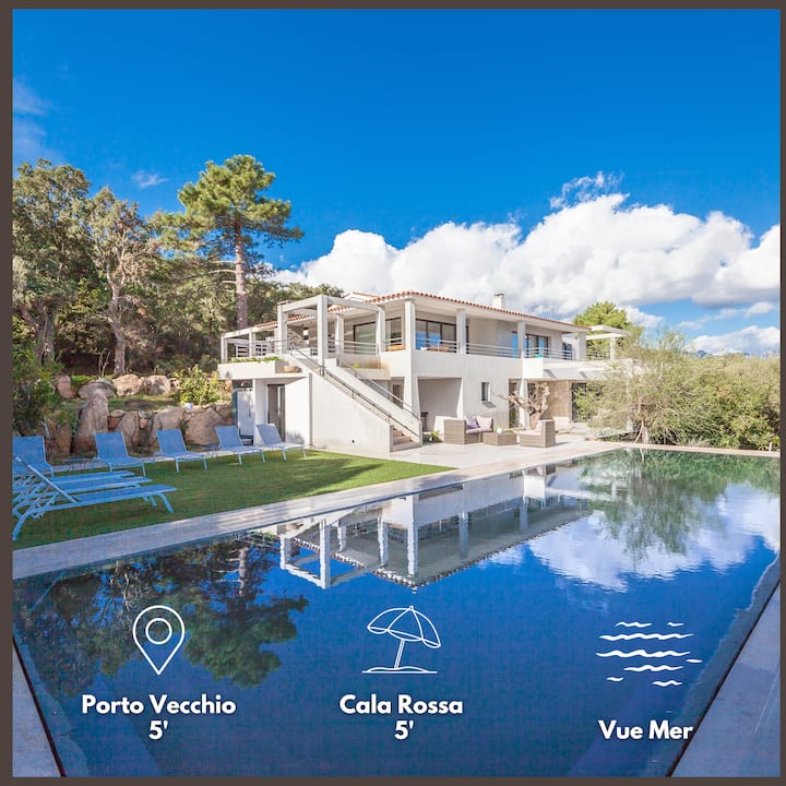 Villa Vue Mer • Piscine & 5 Suites à Porto-vecchio - Lecci