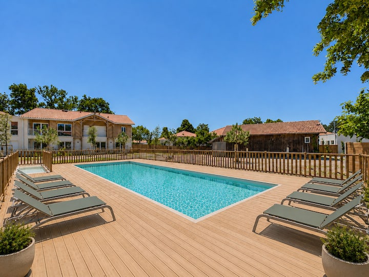 Pipeline- Studio Pour 3 - Piscine Commune - Biscarrosse Plage