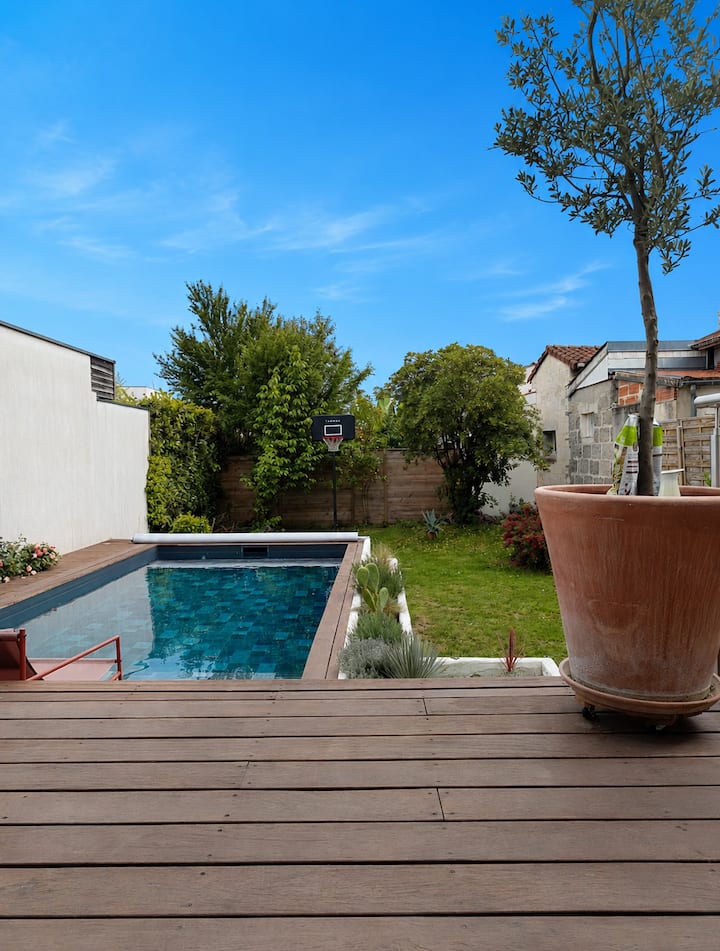 Maison Moderne Avec Piscine - Quartier Très Calme - Bordeaux