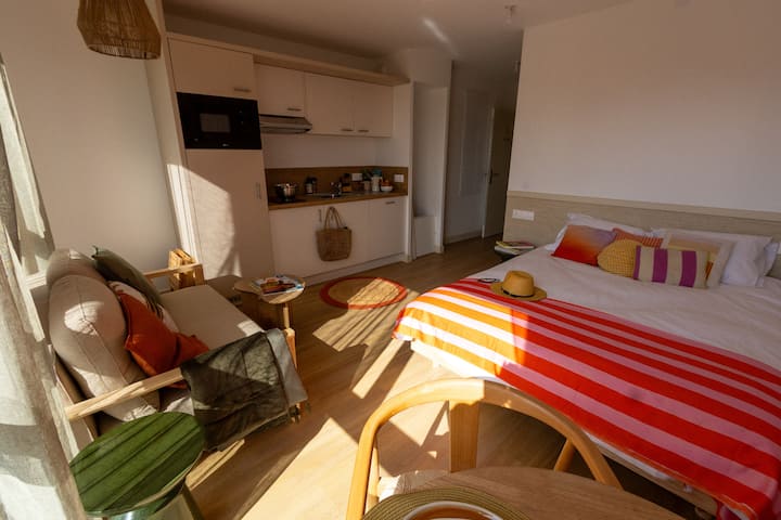 Le Curl - Studio Pour 2 - Piscine Commune - Parentis-en-Born