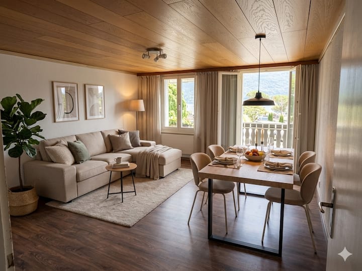 Lake Lucerne View | 3br · Balcony · Rigi & Luzern - Vitznau