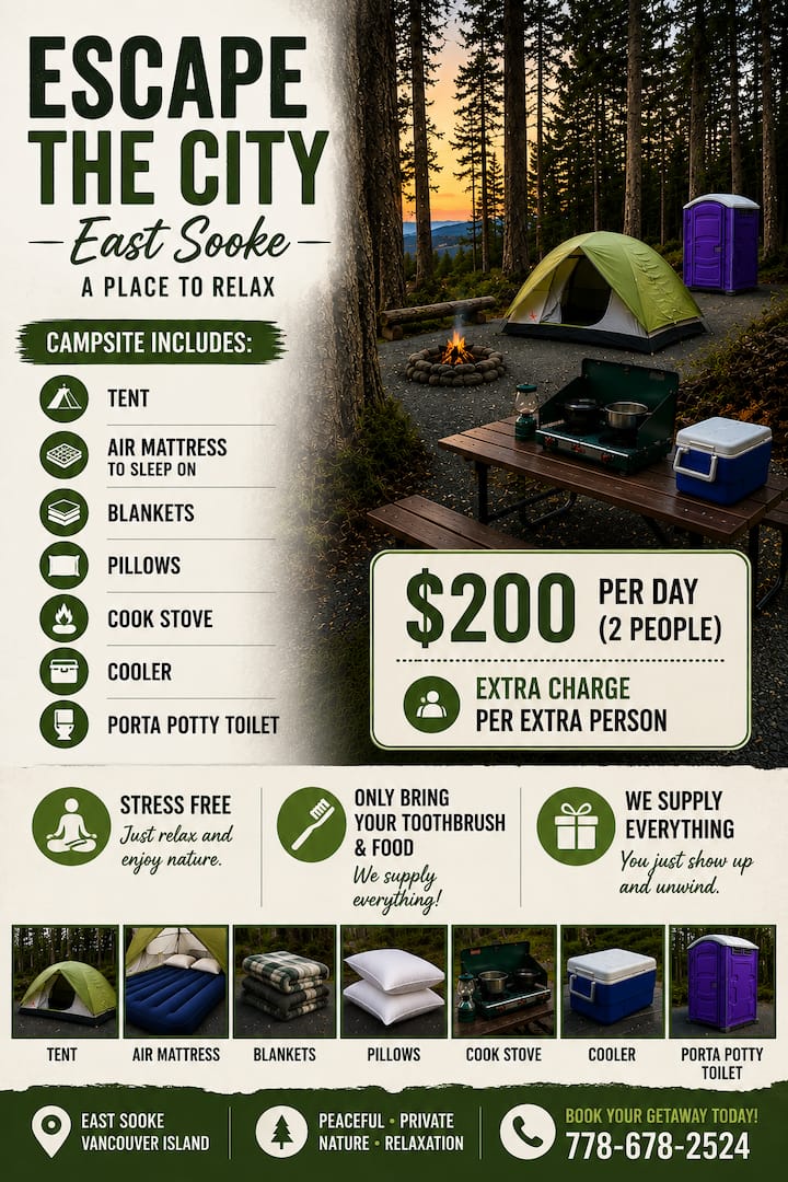 Ocean View Owl Retreat Camping! - Sooke