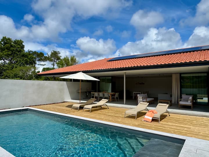 Magnifique Villa Neuve Avec Piscine Et Jardin - Saint-Girons Plage