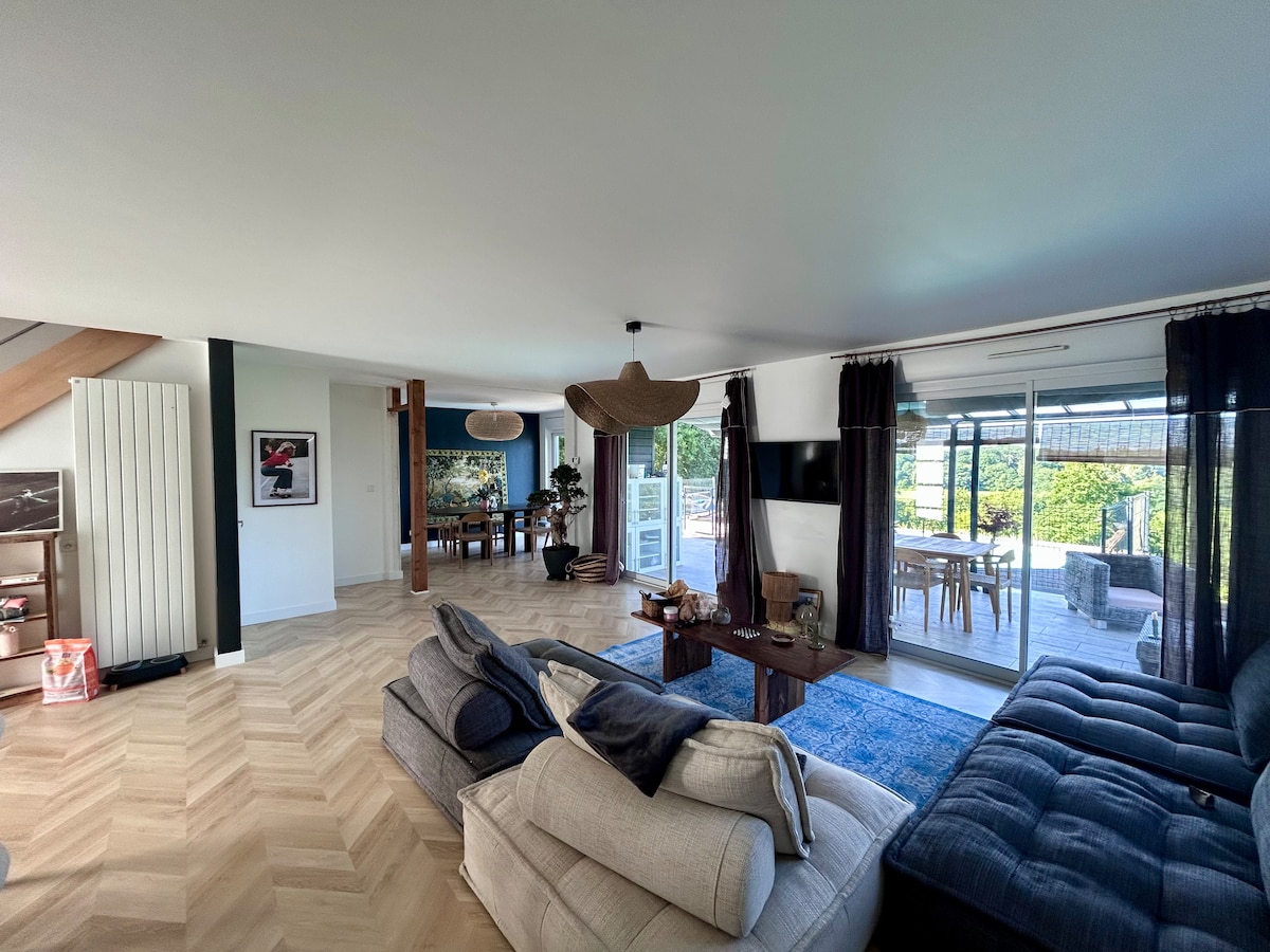 Grande maison face aux Pyrénées avec piscine - Maisons à louer à Saint ...