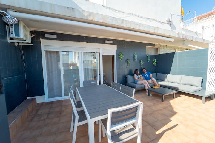 ÁTico Con Terraza Enorme A Un Paso De La Playa - El Perelló