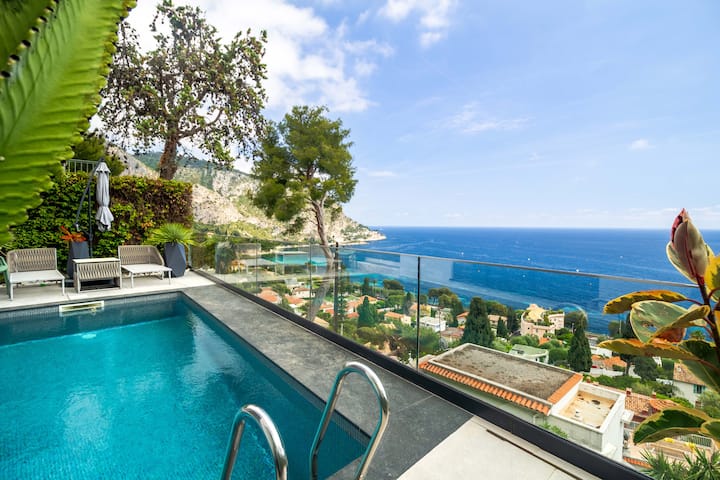 Villa Avec Vue Mer Panoramique - Piscine Privée - Èze