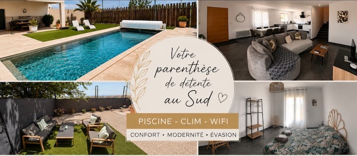 Villa Avec Piscine Privée à 10 Min De La Plage - Perpignan