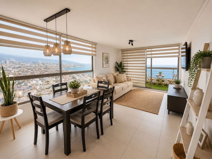 Departamento 3d+2b, Terraza Y Excelente Vista - Antofagasta, Chile
